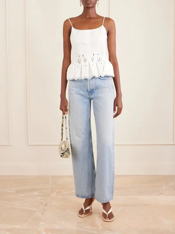 Magda Butrym Crocheted Cotton Corset Top