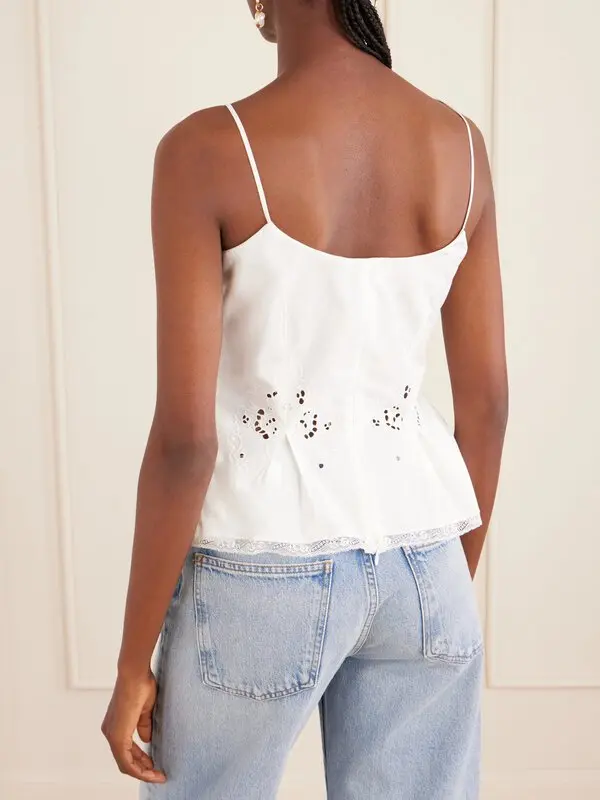 Magda Butrym Crocheted Cotton Corset Top