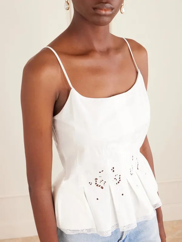 Magda Butrym Crocheted Cotton Corset Top