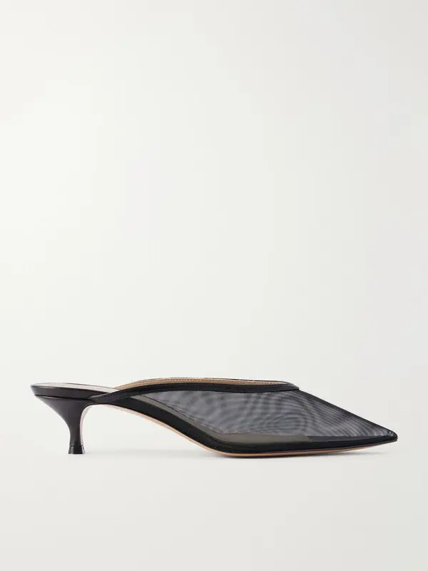 Le Monde Beryl 40 Mesh And Leather Pumps