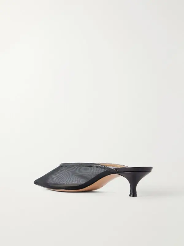 Le Monde Beryl 40 Mesh And Leather Pumps