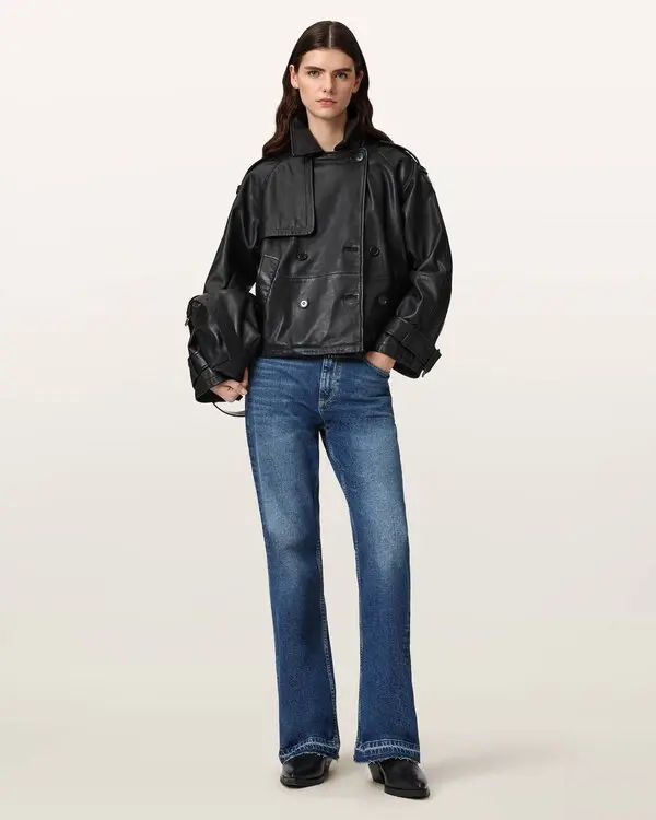 ALLSAINTS Fable Mid Rise Bootcut Denim Jeans - Blue