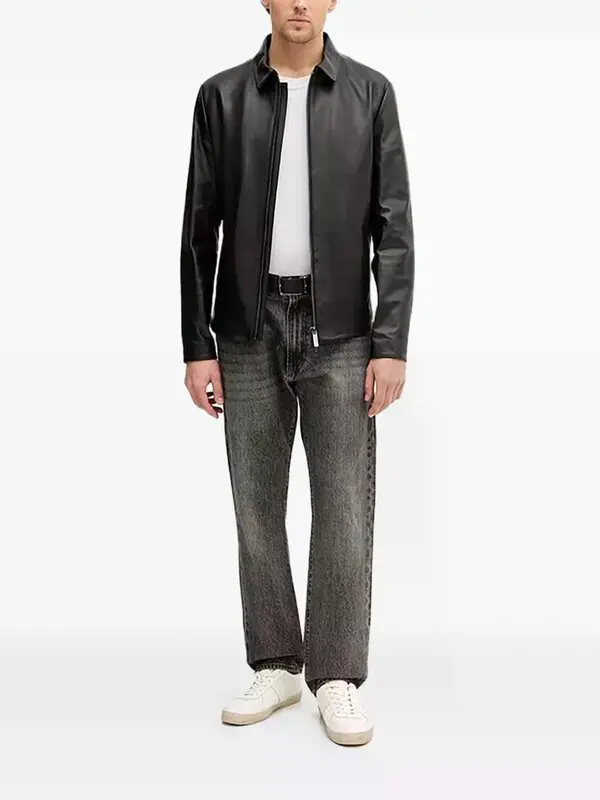 Guess Leather Zip-up Jacket