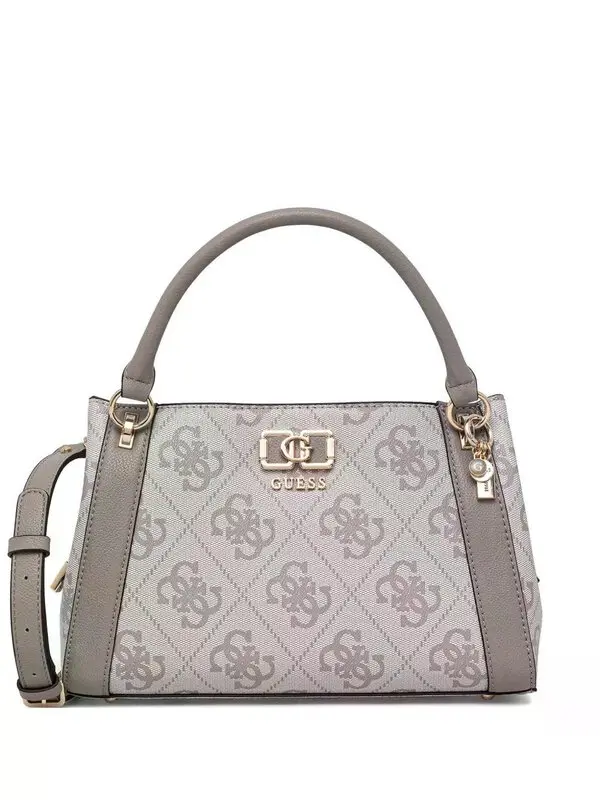 Guess Monogram Pattern Top-handle Bag