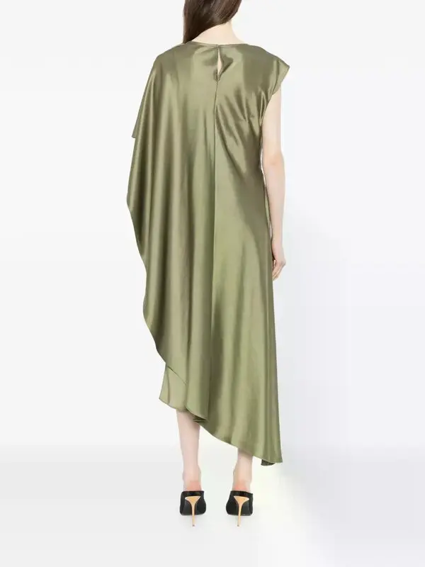 Amsale Draped Midi Dress
