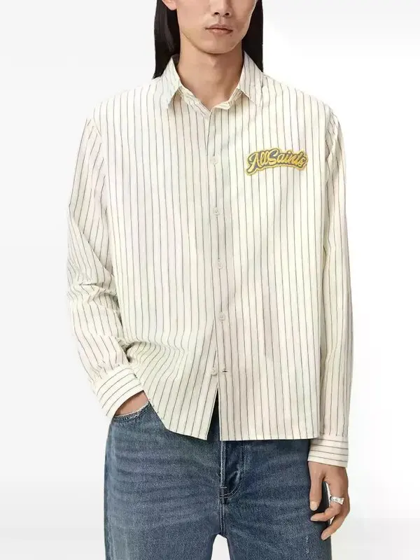 ALLSAINTS Samuel Striped-logo Shirt