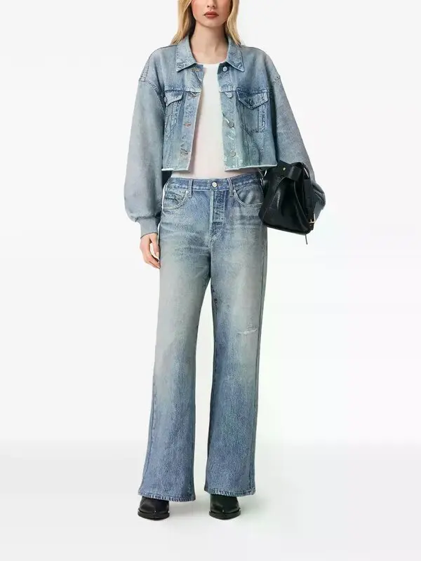 ALLSAINTS Anders Terry Illusion Crop Jacket