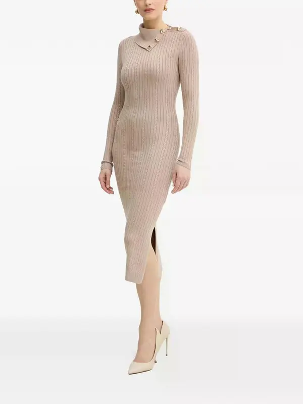 Guess Cable-knit Midi Dress - Neutrals