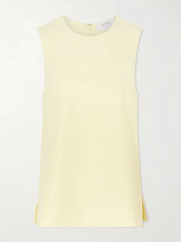 LA LIGNE Maxime Recycled-crepe Top - Yellow