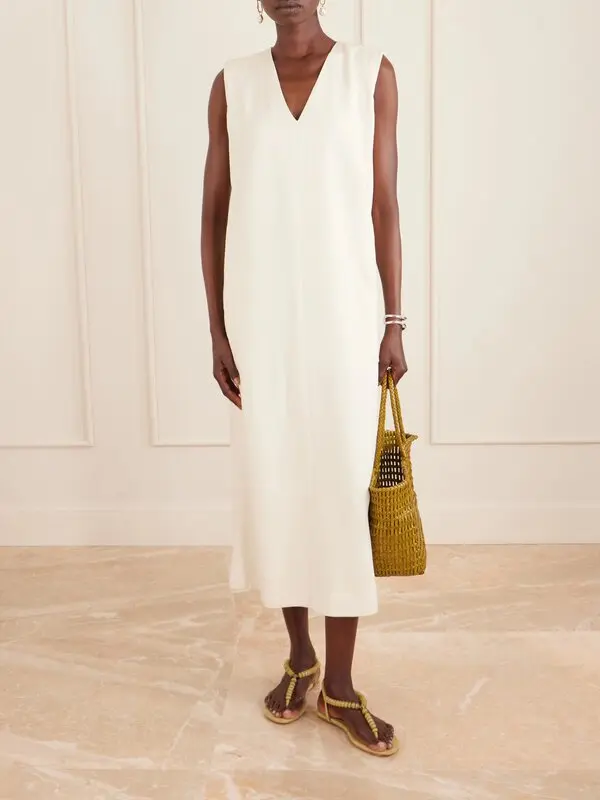 JOSEPH Woven Midi Dress - Neutrals