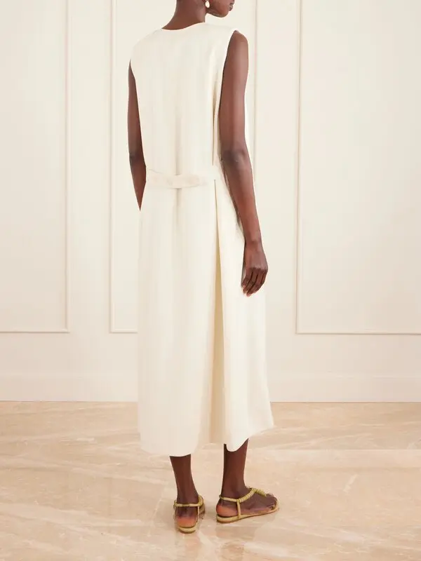 JOSEPH Woven Midi Dress - Neutrals