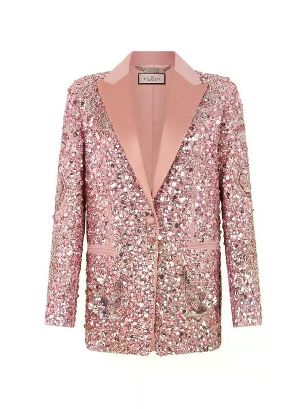 Philipp Plein Sequined Peak Lapel Blazer