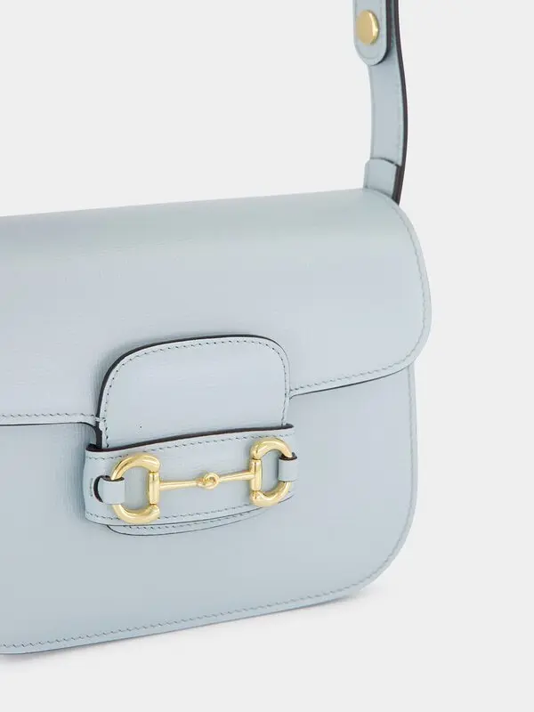 Gucci Horsebit 1955 Small Shoulder Bag - Blue