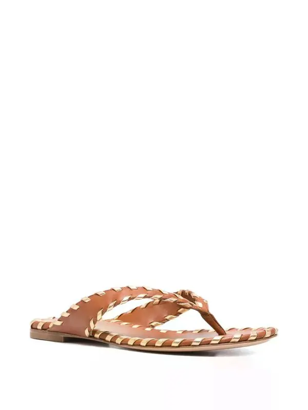 GIANVITO ROSSI Woven Leather Sandals