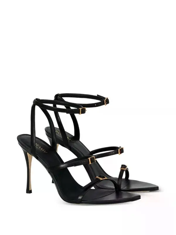 POTAMY Buckle Strap Sandals - Black