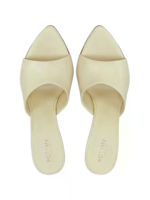 POTAMY Pointed Leather Mules