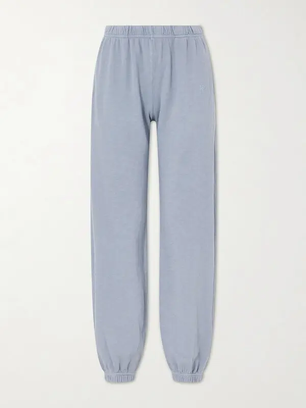 Eterne Vinny Cotton-jersey Tapered Track Pants - Blue