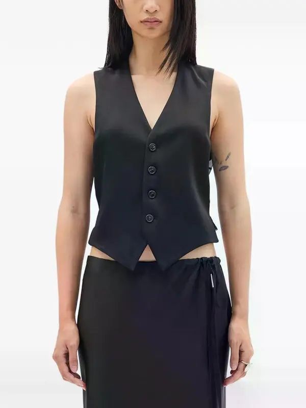 ANN DEMEULEMEESTER Tiuku V-neck Buttoned Waistcoat