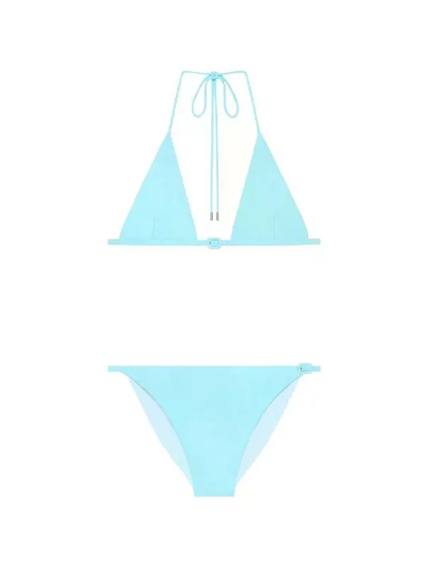 COURREGES Buckle-detail Bikini Set - Blue