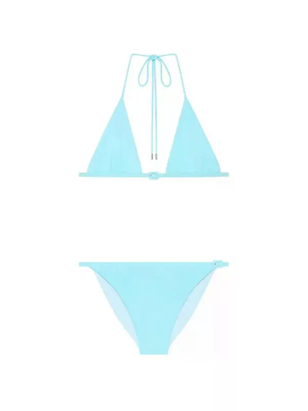 COURREGES Buckle-detail Bikini Set - Blue