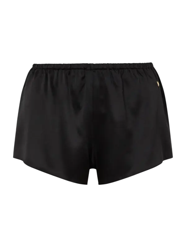 Eterne Lane Silk-blend Satin Shorts - Black