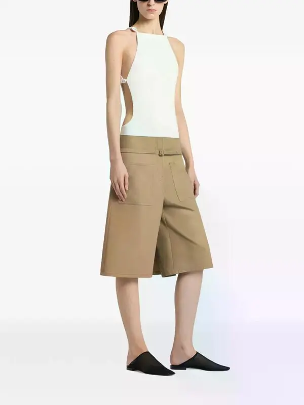 COURREGES Cut-out Halterneck Swimsuit - White