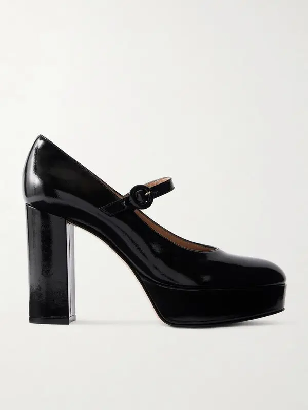 GIANVITO ROSSI 70 Patent-leather Mary Jane Pumps - Black