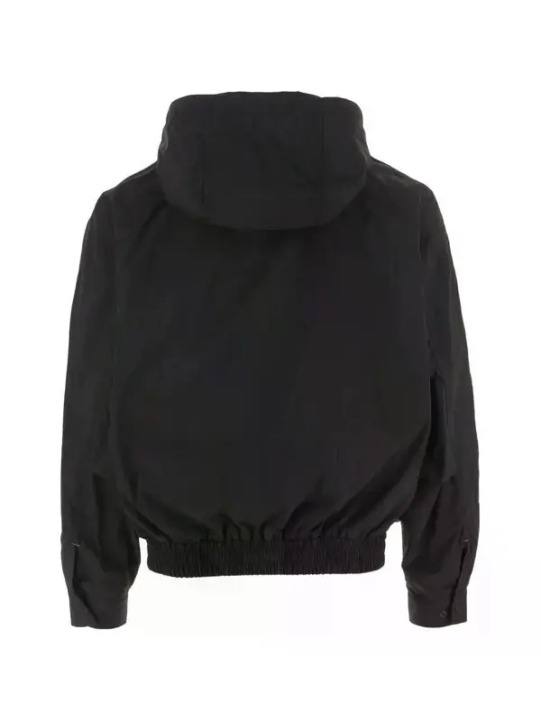 AND WANDER Logo-print Zip-up Hooded Jacket