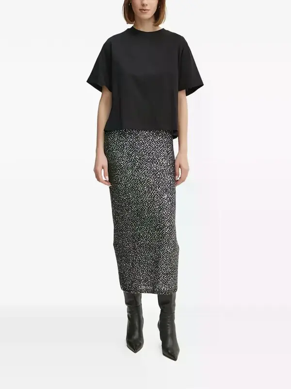 IVY OAK Short Sleeve T-shirt With Round Neck - Black