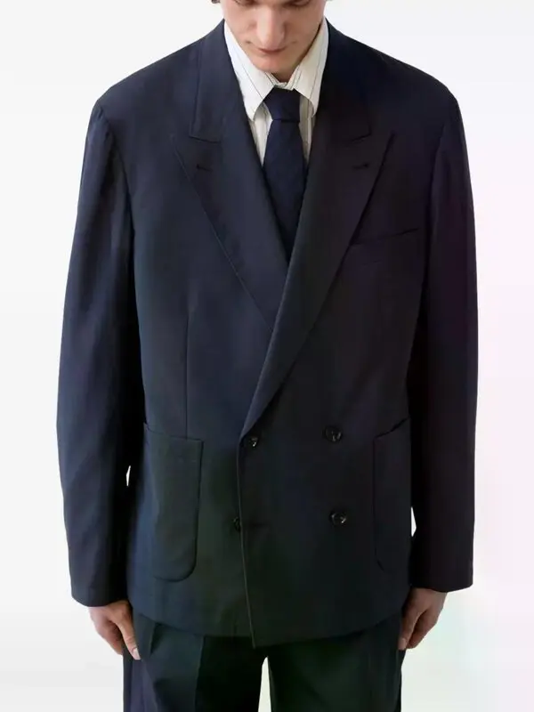 CARTER YOUNG Kirk Unstructured Double-breasted Blazer