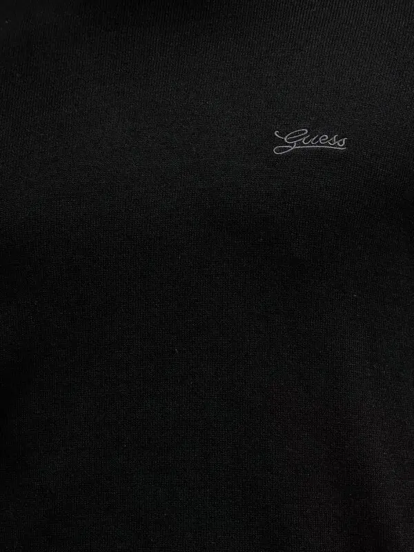 Guess Logo-detail Long-sleeve Sweater - Black