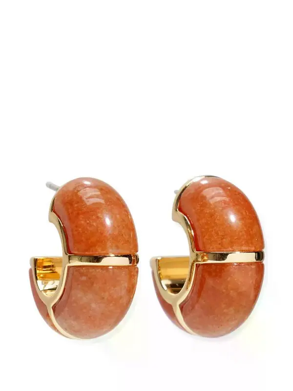 LIZZIE FORTUNATO Zellige Hoop Earrings - Gold