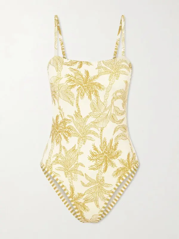ERES Tropical Printed One-piece Swimsuit - Yellow