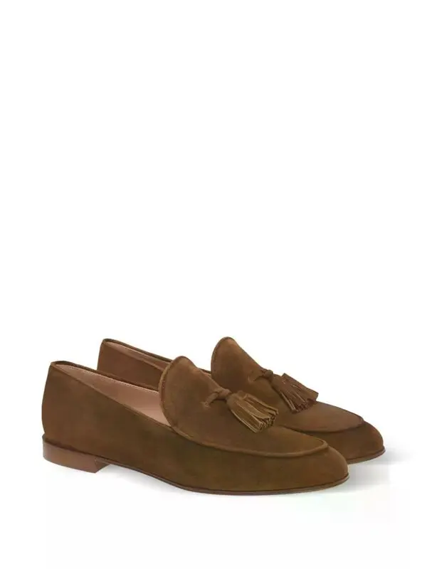 GIANVITO ROSSI Tassel-detail Loafers - Brown