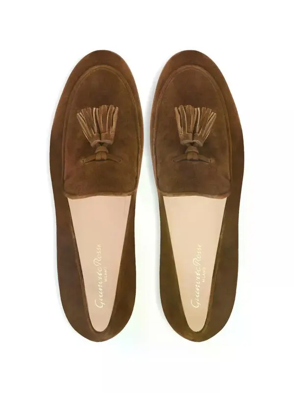 GIANVITO ROSSI Tassel-detail Loafers - Brown