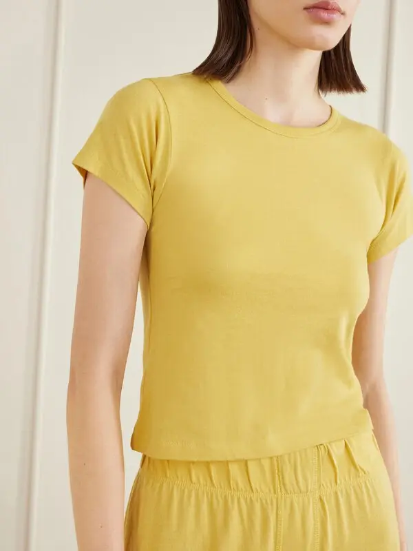 Eterne Cotton And Modal-blend T-shirt - Yellow
