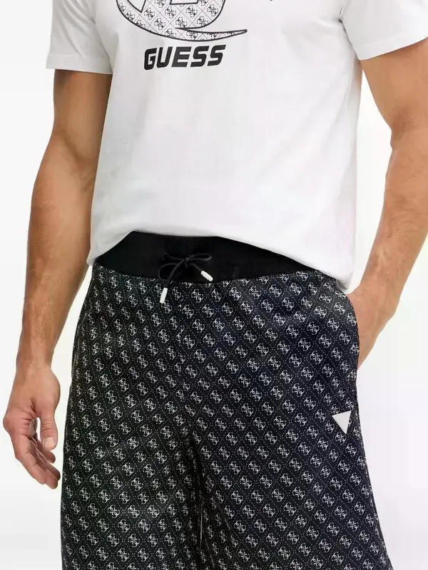 Guess Printed Drawstring Shorts - Black