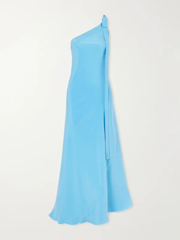 Cult Gaia Florence One-shoulder Silk Maxi Dress - Blue