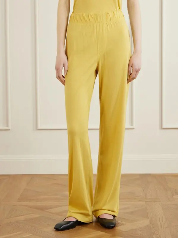 Eterne Lounge Cotton And Modal-blend Jersey Straight-leg Pants