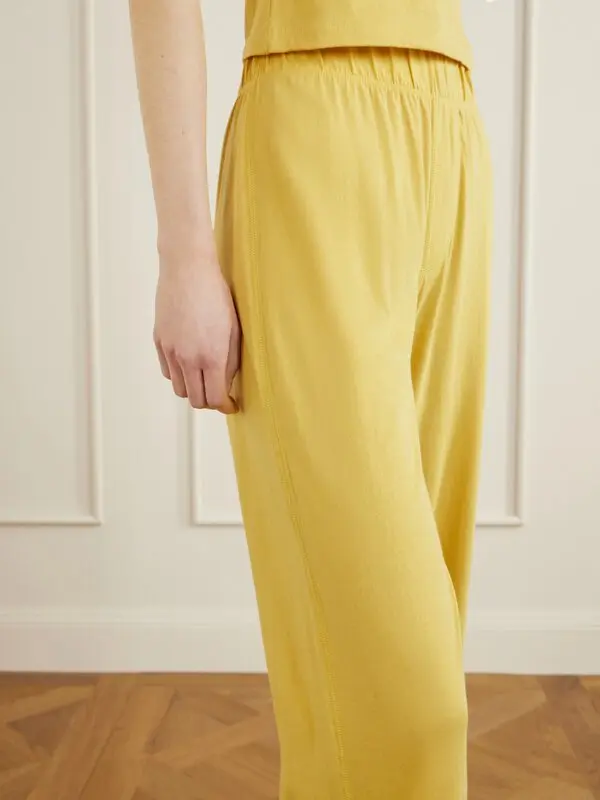 Eterne Lounge Cotton And Modal-blend Jersey Straight-leg Pants