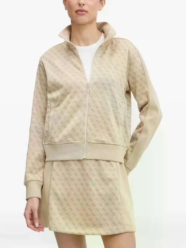 Guess Monogram Zip-up Sweatshirt