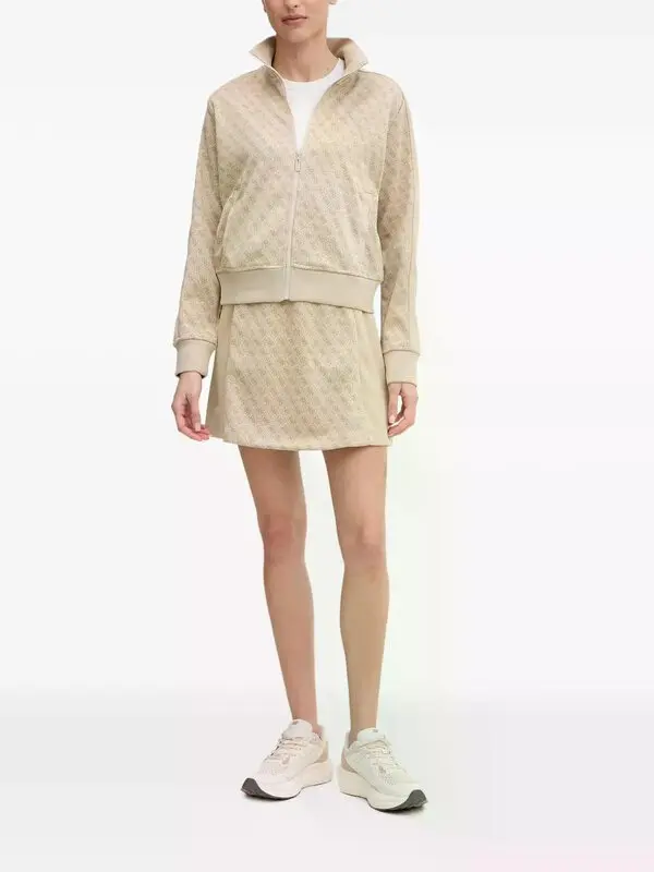 Guess Monogram Zip-up Sweatshirt