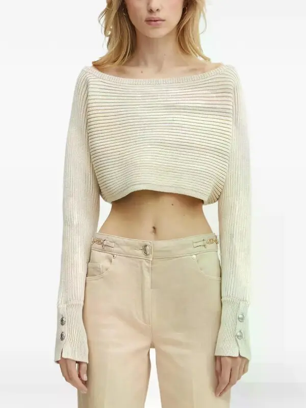Guess Rosalia Ribbed Sweater - Neutrals