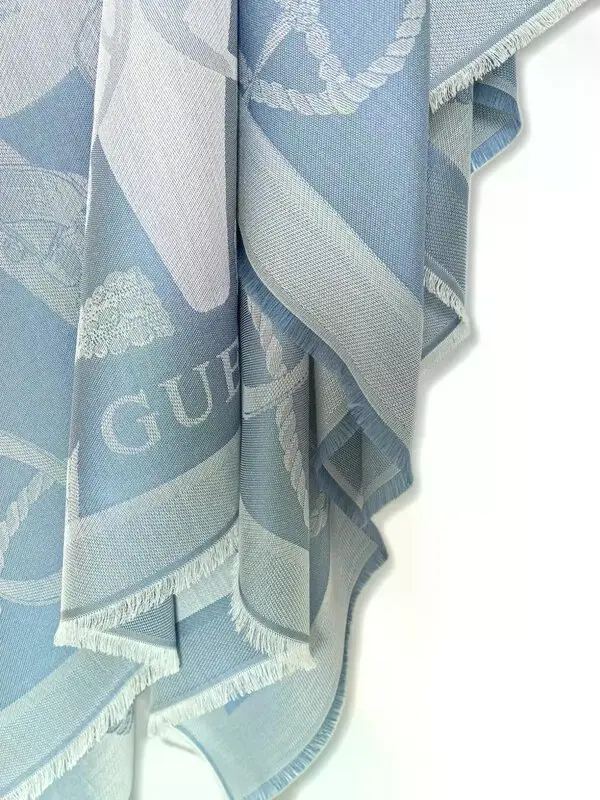 Guess Dita Fringed-hem Patterned Scarf