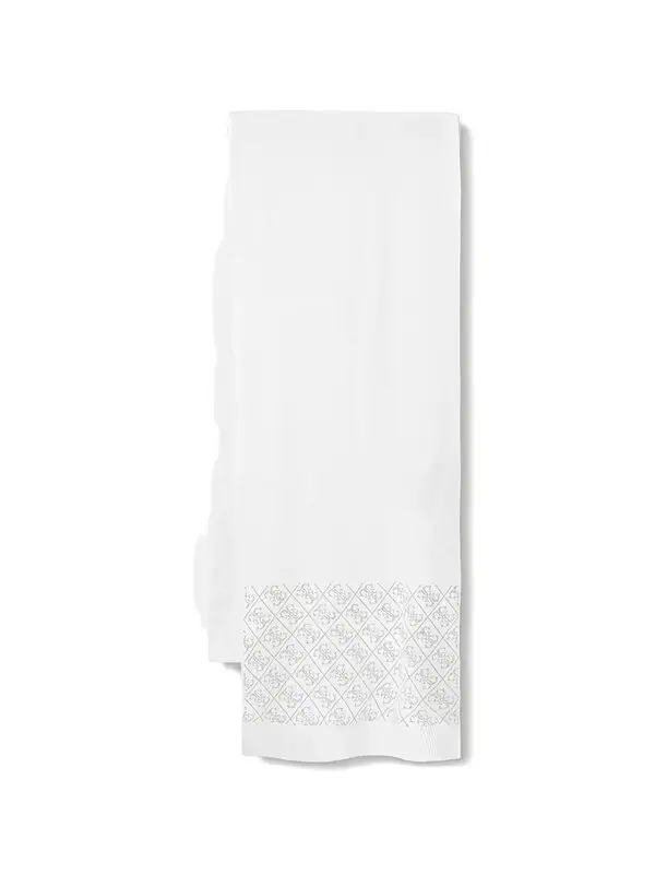 Guess Logo-patterned Scarf - White