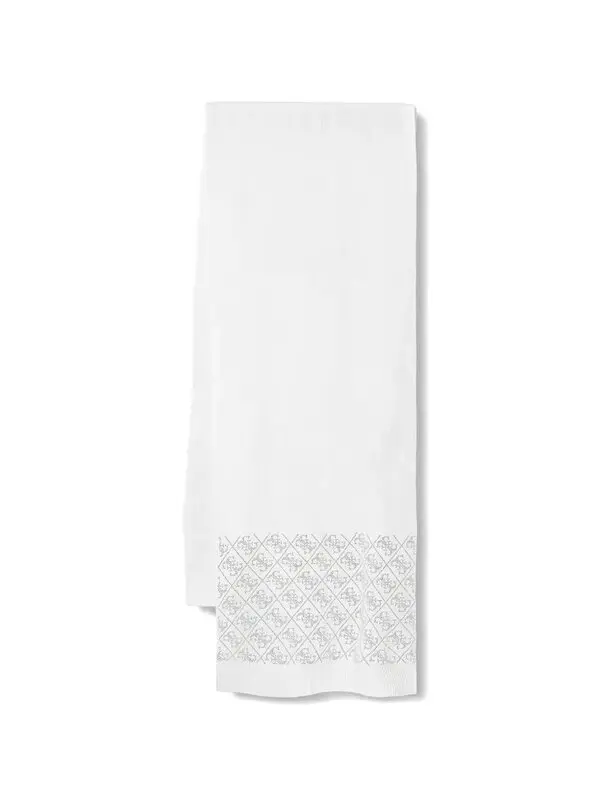Guess Logo-patterned Scarf - White