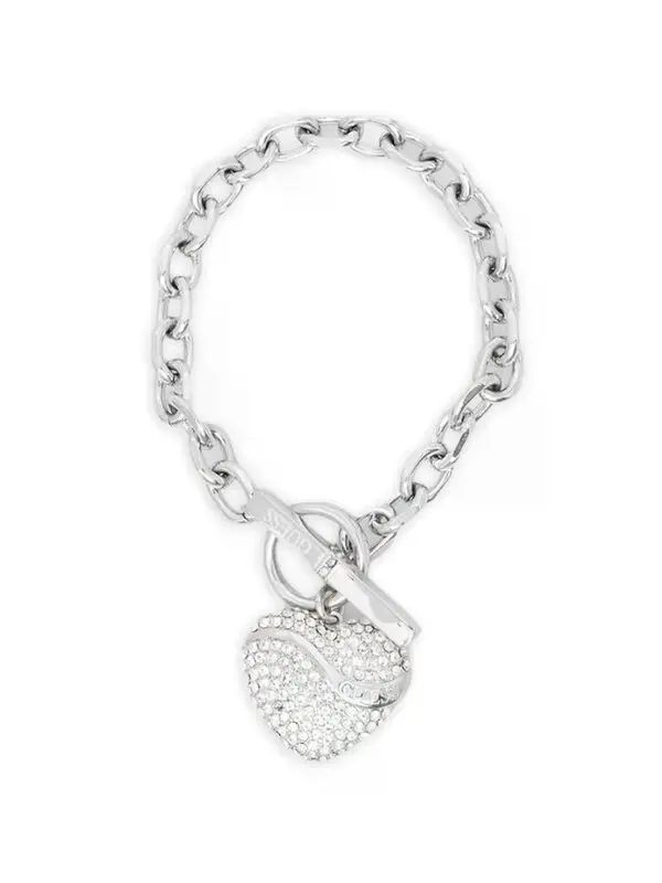 Guess Heart-embellished Chain Bracelet - Silver