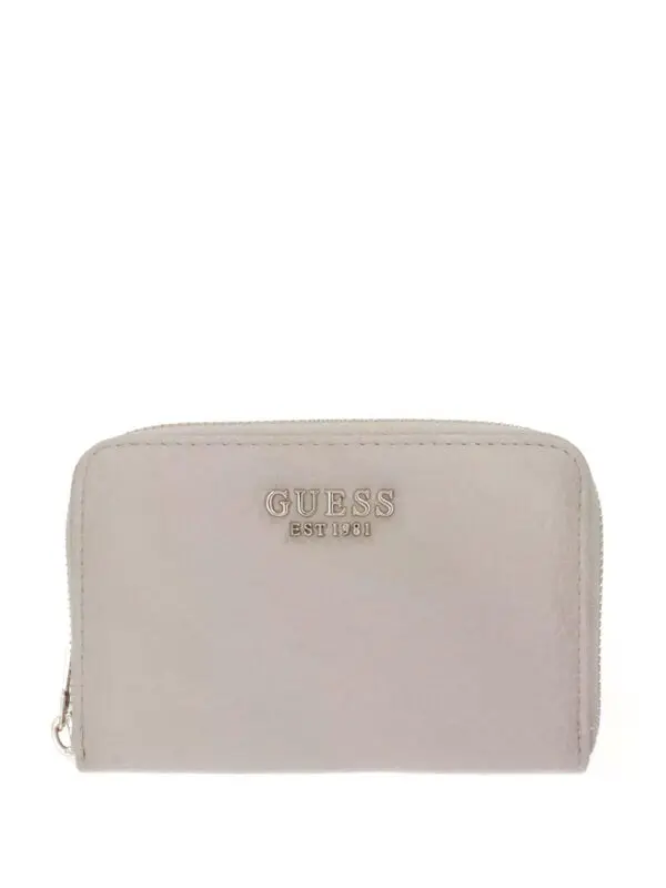 Guess Marsha Saffiano Zip Wallet - Neutrals