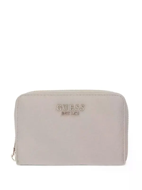 Guess Marsha Saffiano Zip Wallet - Neutrals