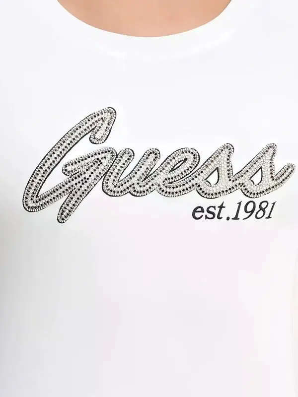 Guess Embellished Short-sleeve T-shirt - White